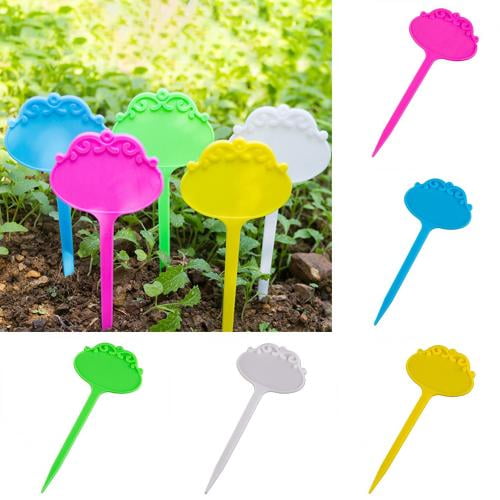LINASHI 20Pcs Plastic Plant Label Reusable T-Shaped Label with Garden ...