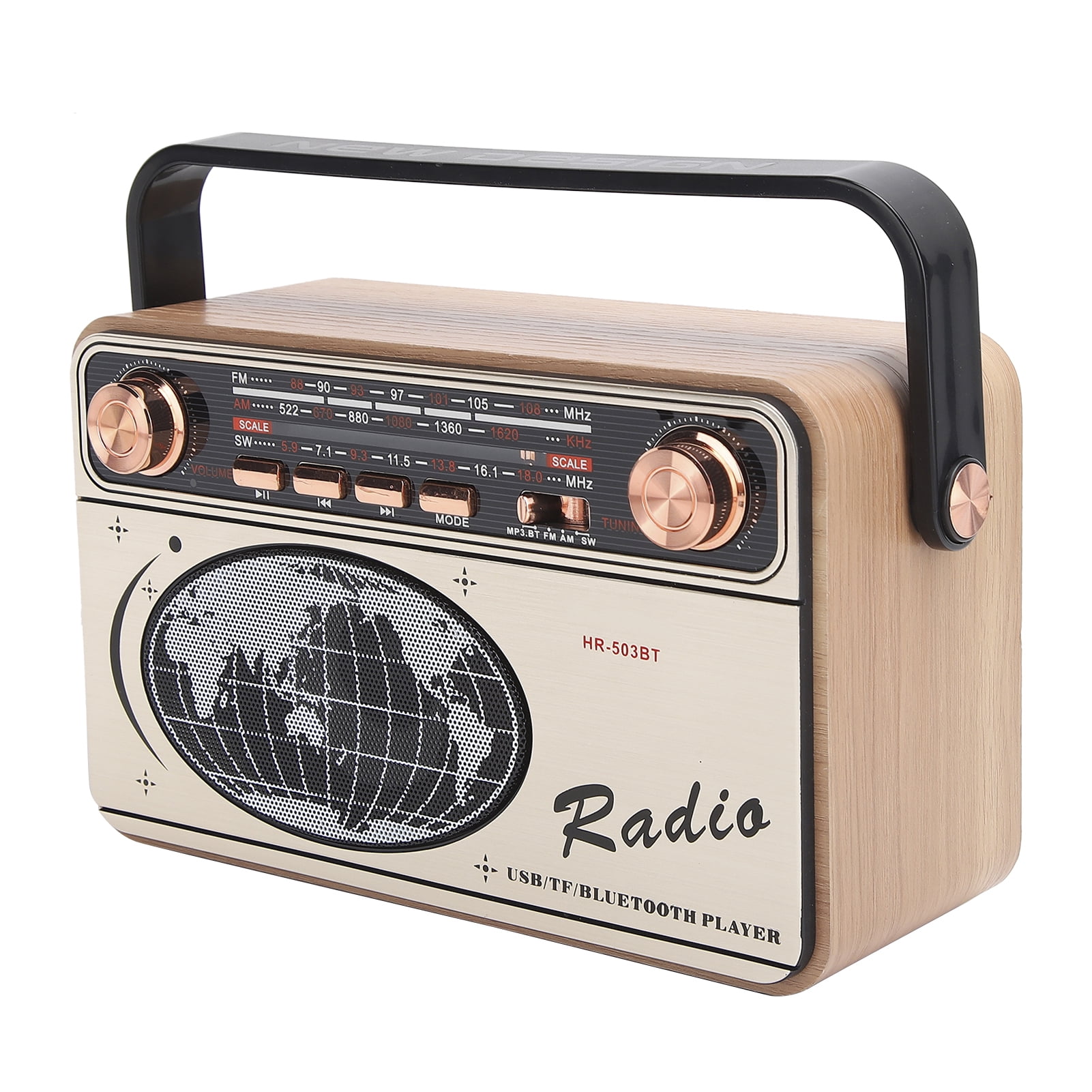 Radio USB, FM/AM/SW Radio de 3 Bandas Radio portátil Radio Bluetooth ...