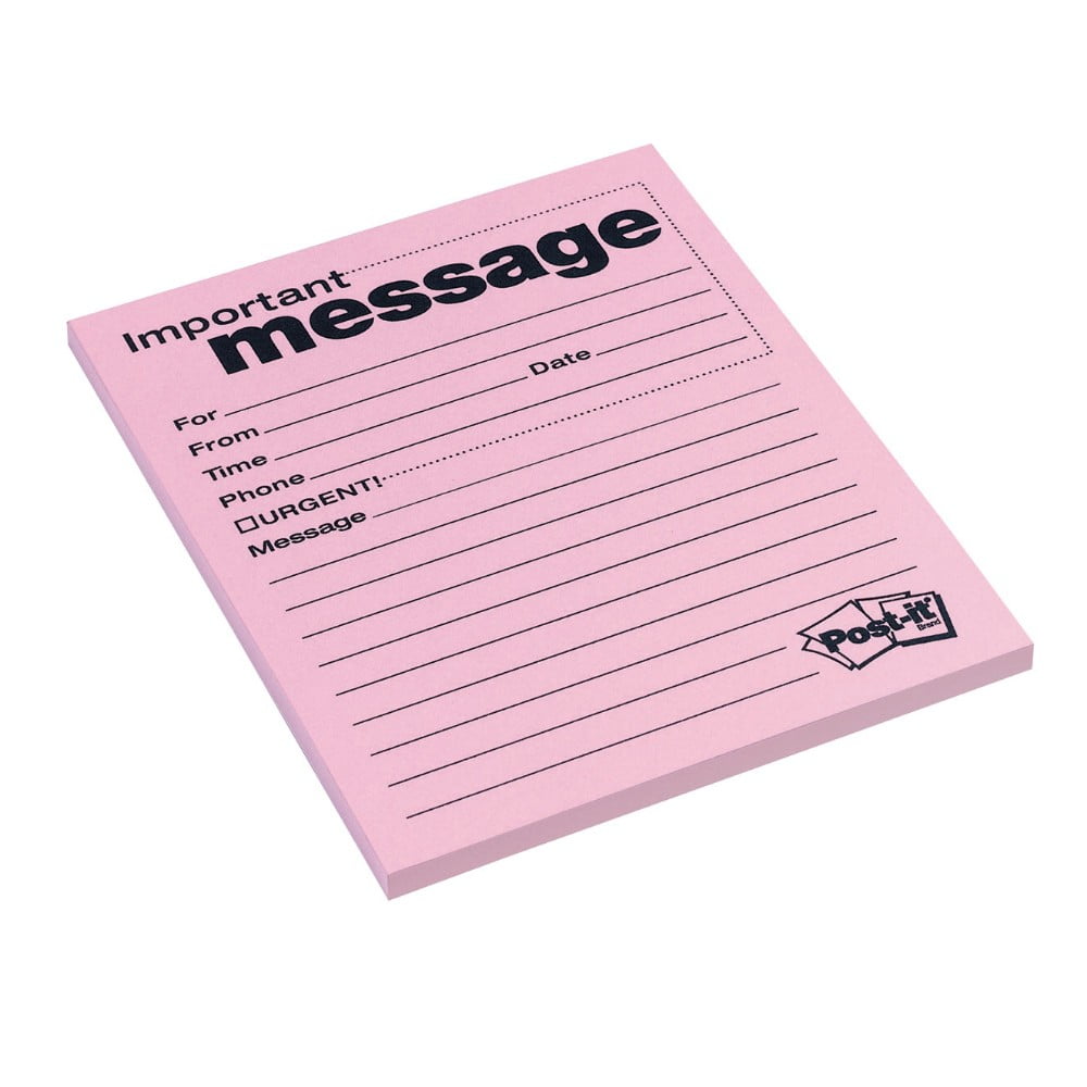 Sticky note 072378 Telephone Message Pad, Pink, 50 Sheets - Pad ...