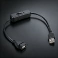 30cm USB Power Cable With 304 Switcher For Charging Fans LED Lights Not Support Data Transfer ...