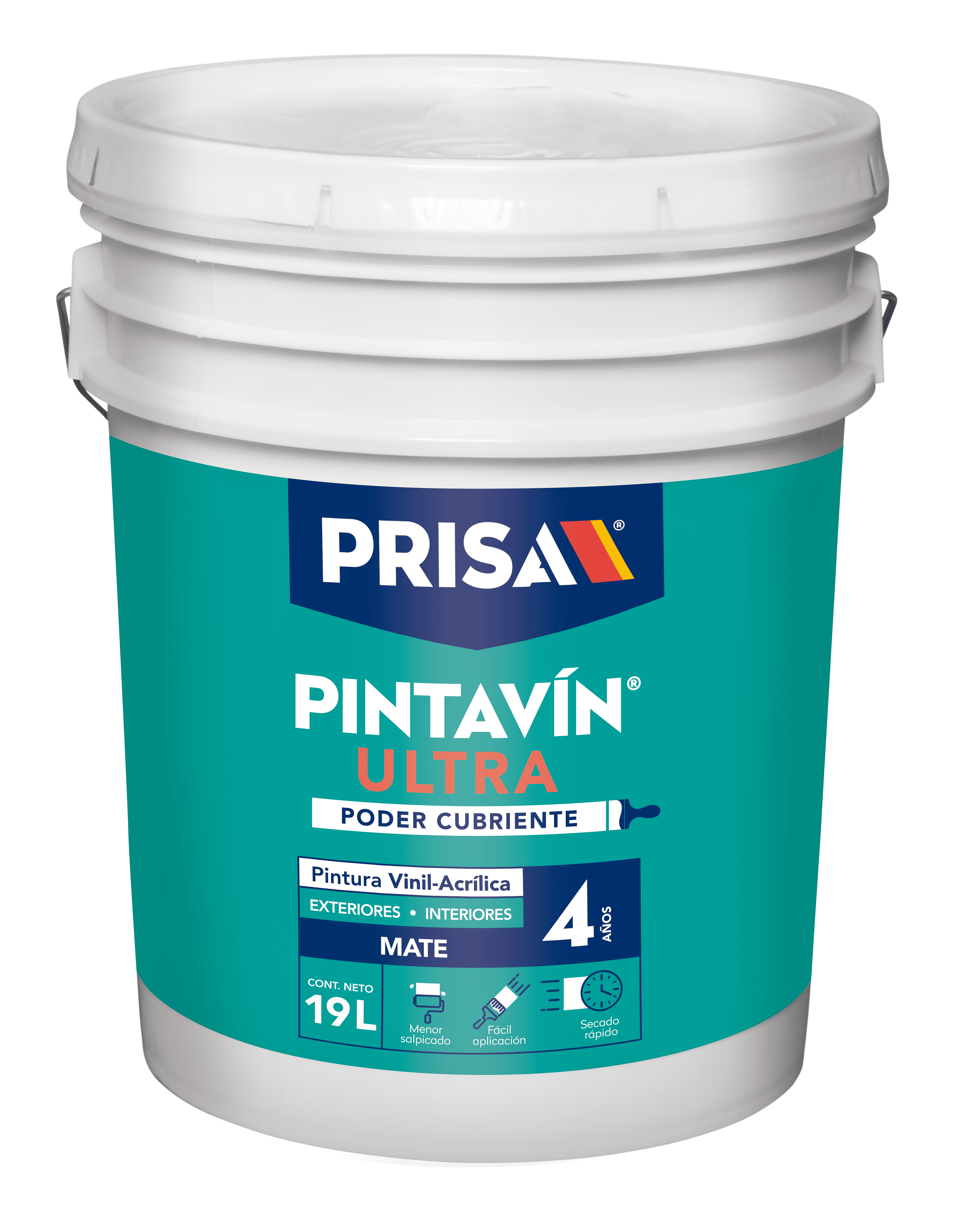 Pintura Vinil Acrílica PRISA® PINTAVÍN ULTRA® Negro Mate 19L | Bodega ...