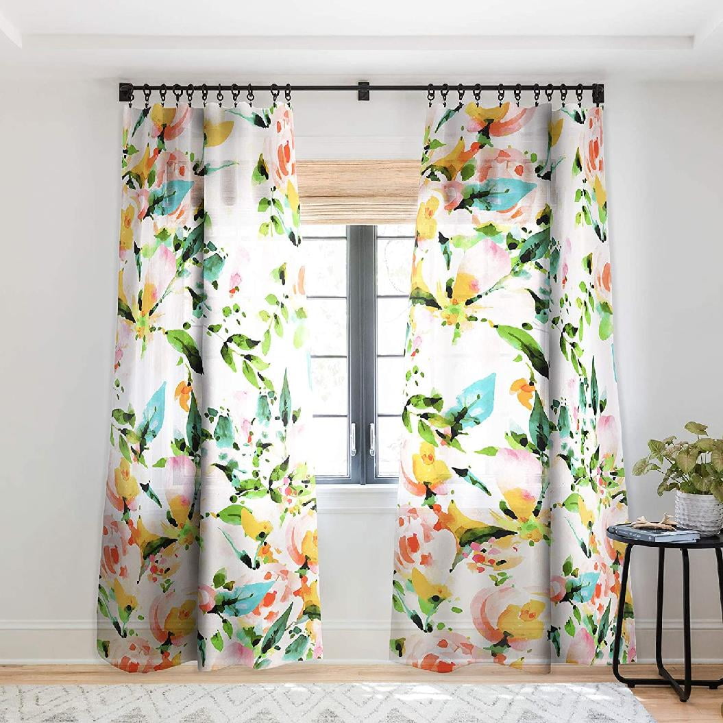 Marta Barragan Camarasa Flowered Sheer Curtains, - Walmart.com
