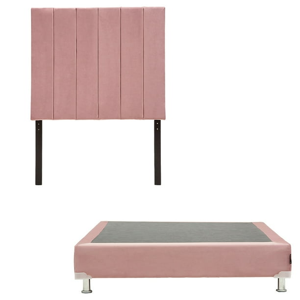 Box Base Cama Individual + Cabecera Argos Palo de Rosa | Walmart en línea