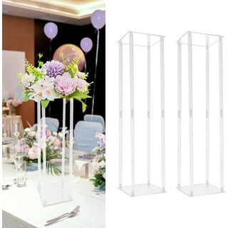 Koyal Wholesale Clear Acrylic Floral Stand, Wedding Centerpiece for ...