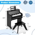 Demifill 25-Key Piano with Stool, Music Enlightenment, Sturdy Design ...