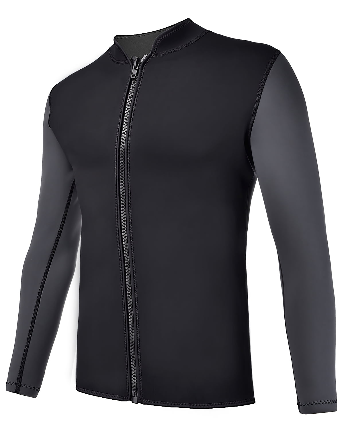 REALON Wetsuit Jacket Men Wet Suit Top 2mm Neoprene Long Sleeve Shirt Swimsuit for Diving ...