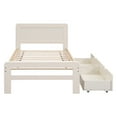 Twin Bed Frames, Twin Platform Bed Frame with 2 Drawers and Headboard ...
