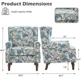 DREAMSIDEA Wingback Accent Chair Sets of 2 with Nailhead Trim & Retro ...