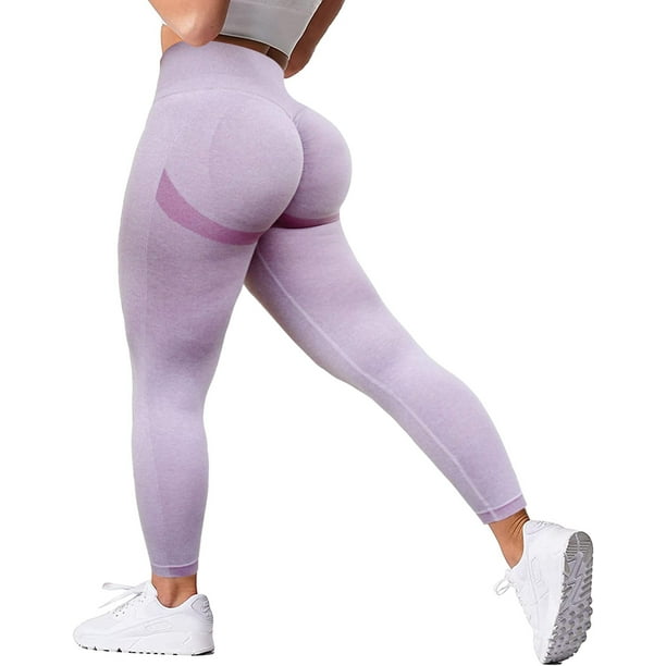 Comfree Women Scrunch Butt Lifting Seamless Yoga Leggings High Waist