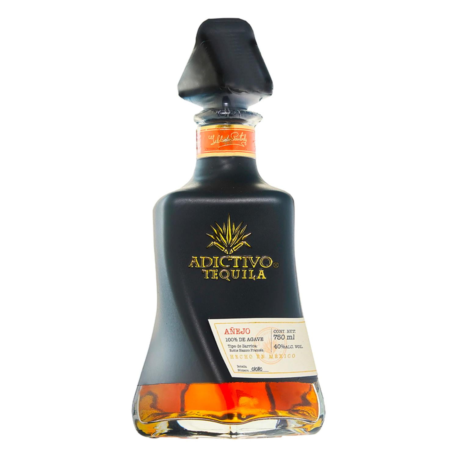 Tequila Adictivo Añejo Black 750 ml Pack de 6 | Walmart en línea