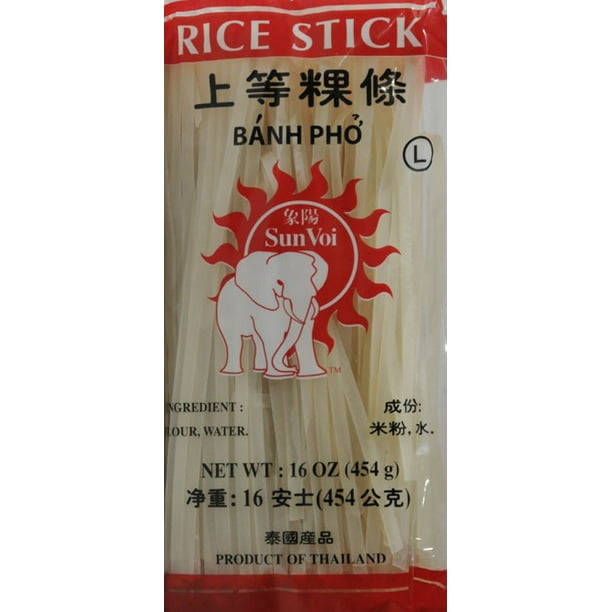 Bahn Pho Sun Voi Rice Noodles, Large 5 mm, 16 Oz - Walmart.com