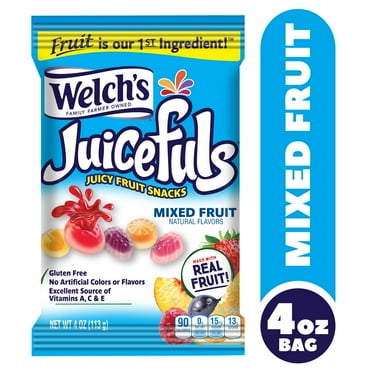 Welch's Juicefuls Mixed Fruit Gummy Snacks, 1 Ounce, 6 Pouches ...