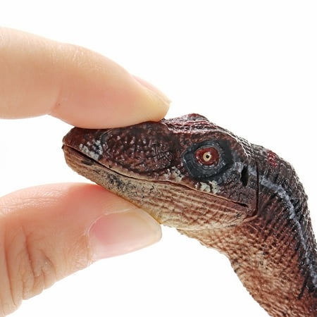 Jurassic Velociraptor Realistic Raptor Dinosaur Toy Movable Jaw Kids ...
