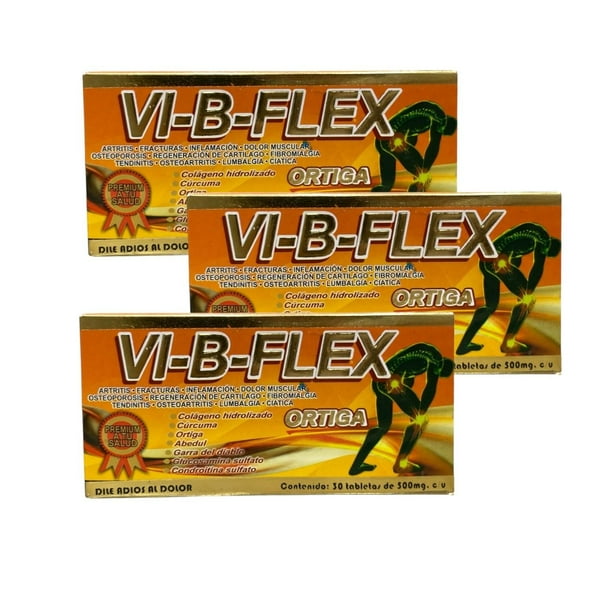 Vi-B-Flex Ortiga 30 tabletas Paquete de 3 | Bodega Aurrera en línea