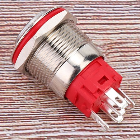 Momentary Push Button, 19mm Latching Push Button DC9-30V 1NO 1NC For ...