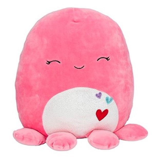 Squishmallow Kellytoy 2021 Valentine 16" Abby the Pink Octopus Plush ...