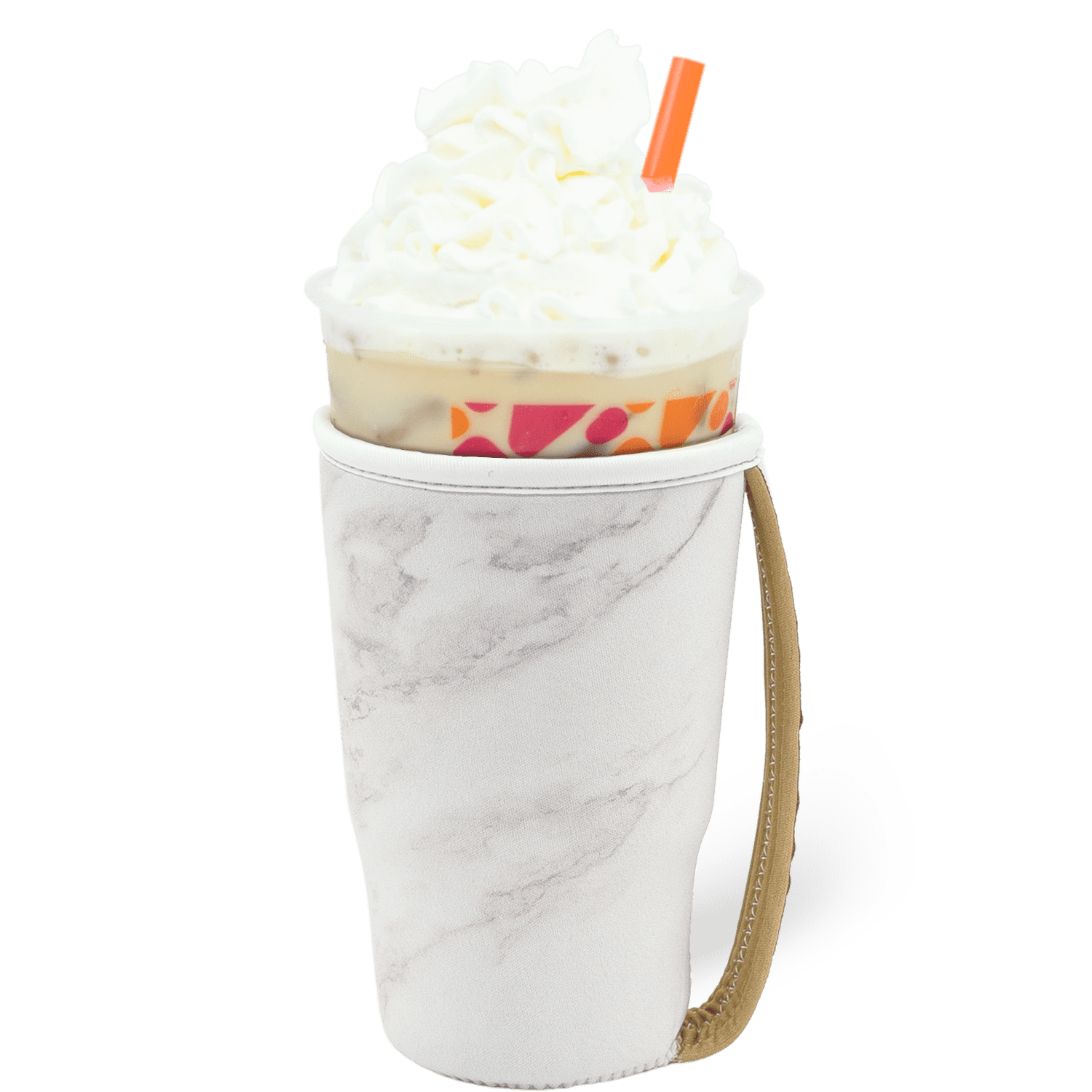GoCuff Reusable Iced Coffee Insulator Sleeve Neoprene Holder - White ...