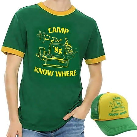 Stranger Things Dustin Hat Short Sleeve T-shirt Blouse Cosplay Tops ...