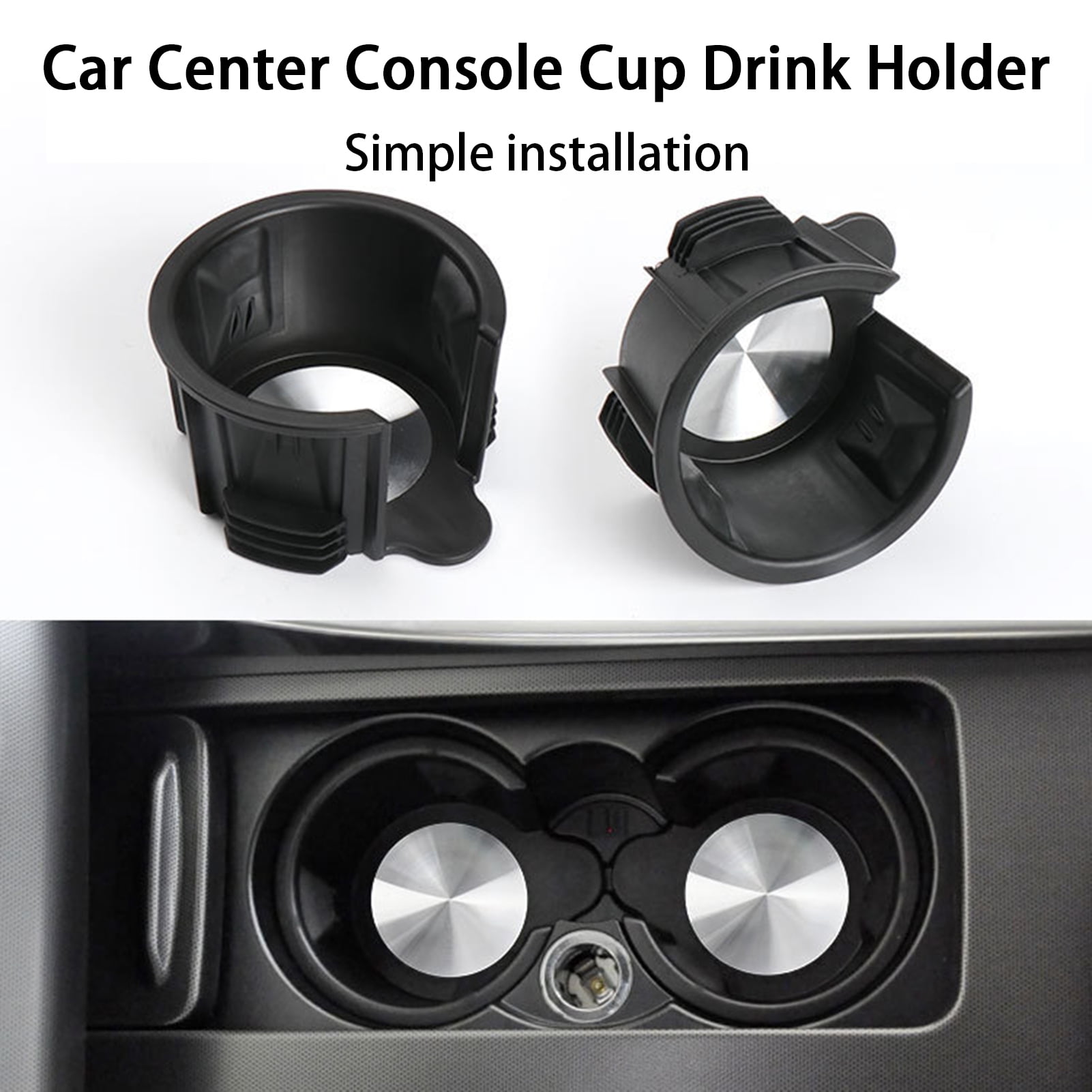 Hesroicy Car Cup Holder Anti-aging Shockproof Car Center Console Cup ...