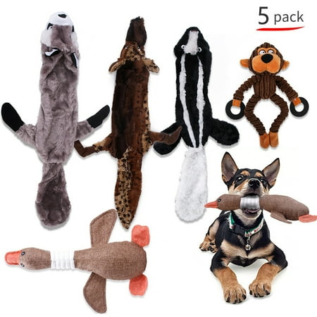 Squeaky Dog Toys Dog Plush Toys for Puppy Small Medium Pets 5PCS ...
