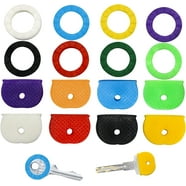 Coloured Key Caps Tags Set Flexible Key Covers Plastic Key Identifiers ...