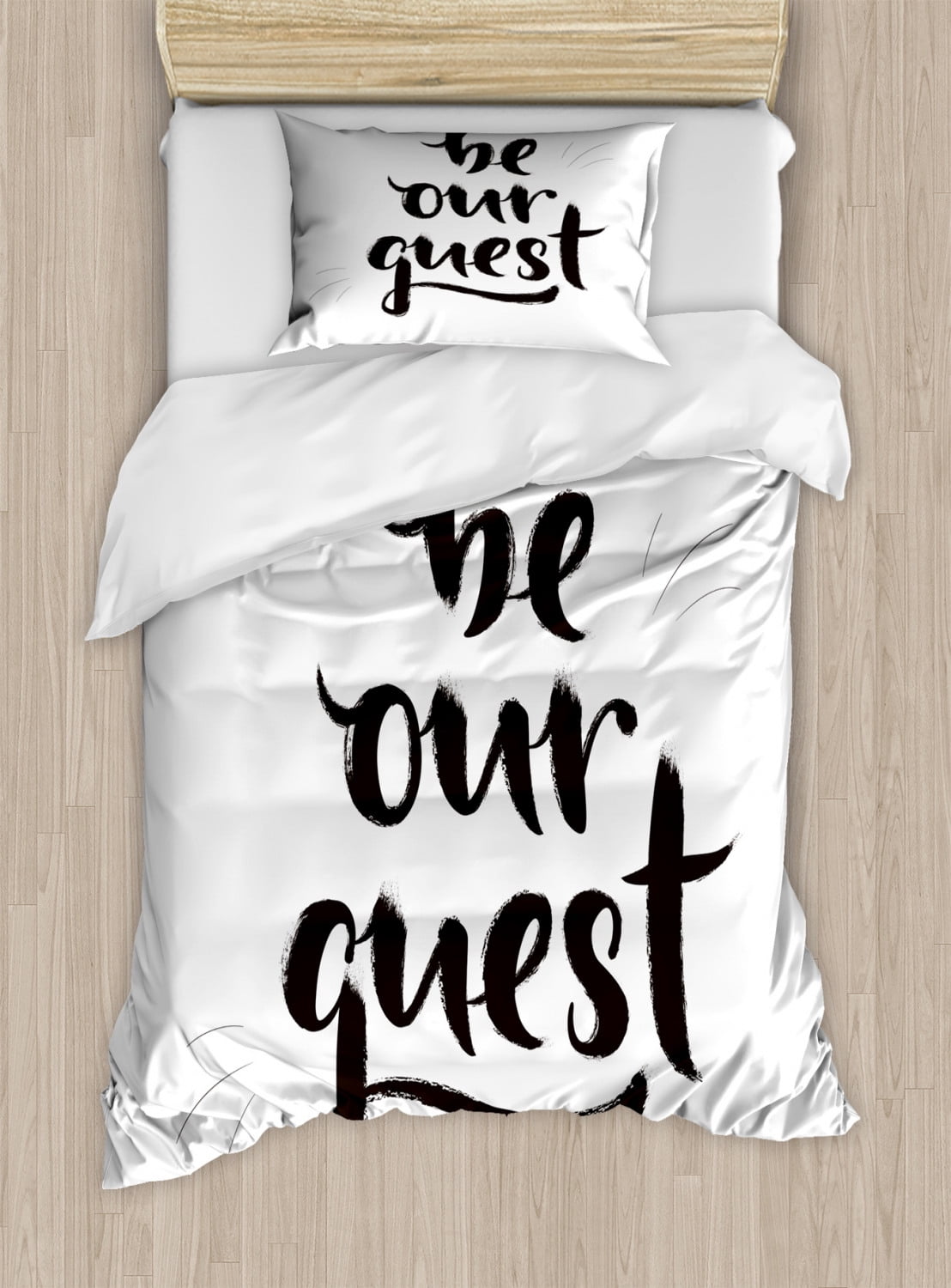 Be Our Guest Duvet Cover Set Twin Size, Ink Brush Painting Style ...