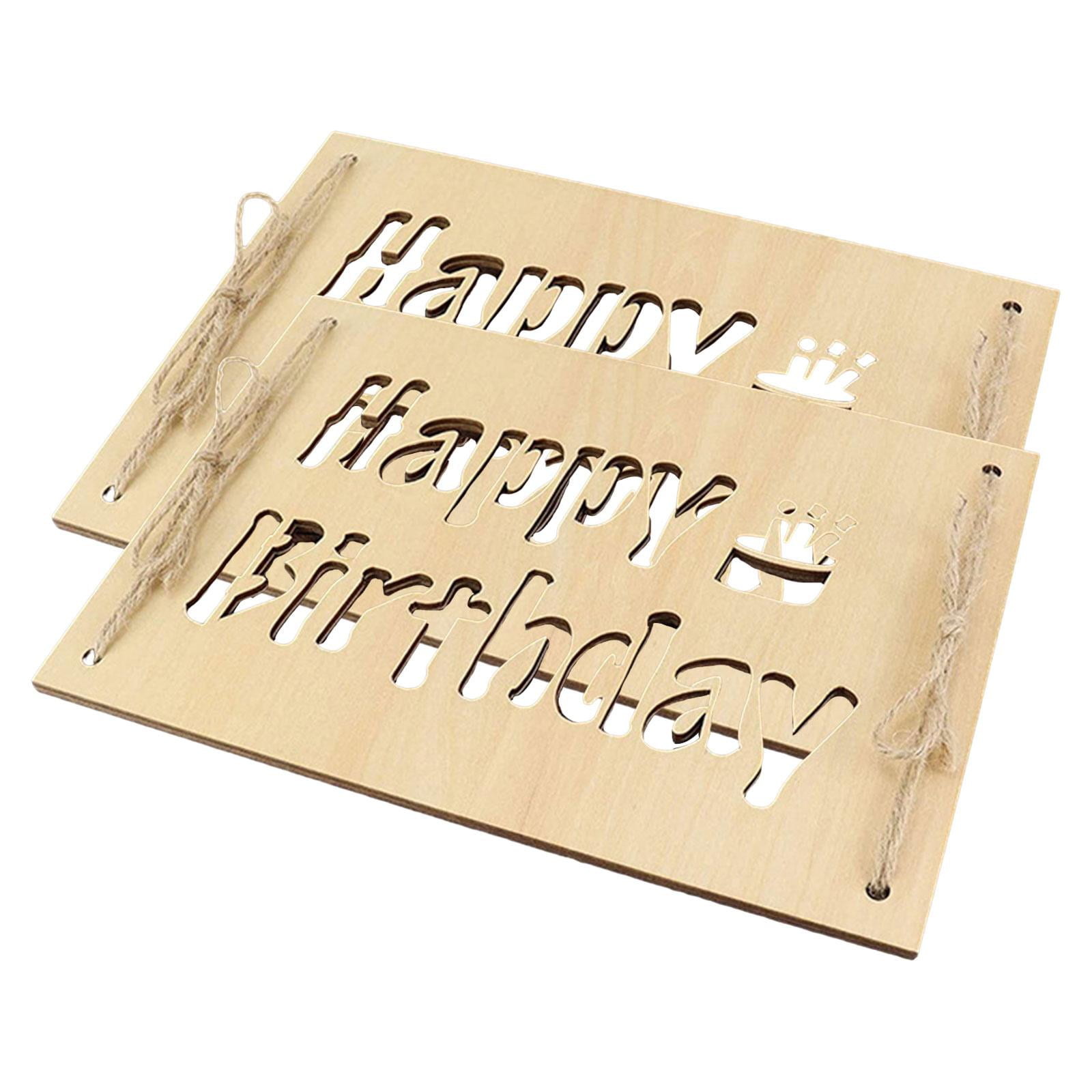 Click here for Luzkey Happy Birthday Wooden Card Plaque Decorativ... prices