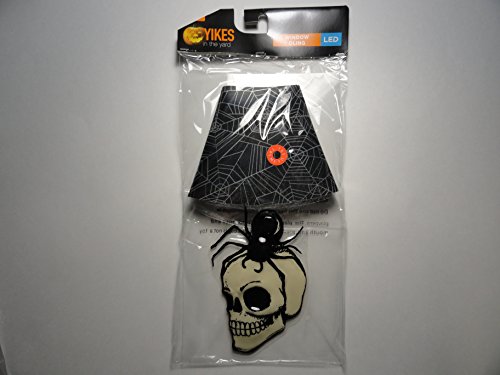 Yikes in the Yard Skull and Spider Halloween LED Window Cling - Walmart.com