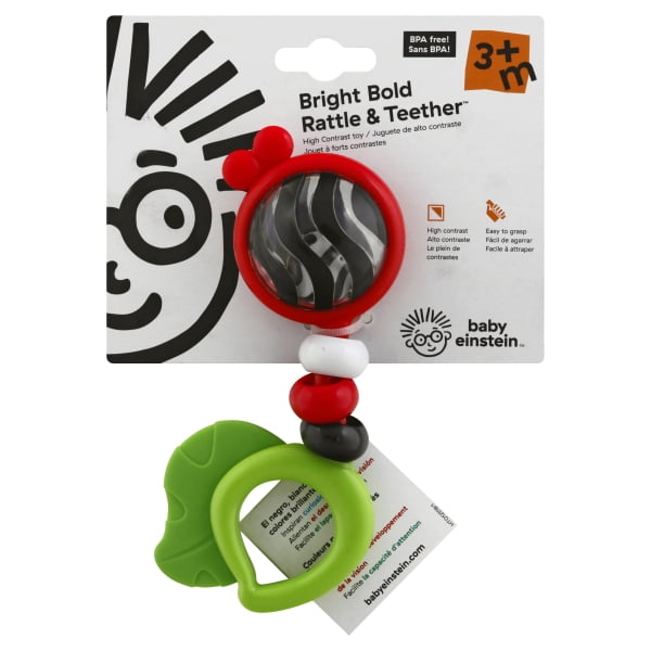 Bright Bold Rattle & Teether High Contrast Toy – BrickSeek
