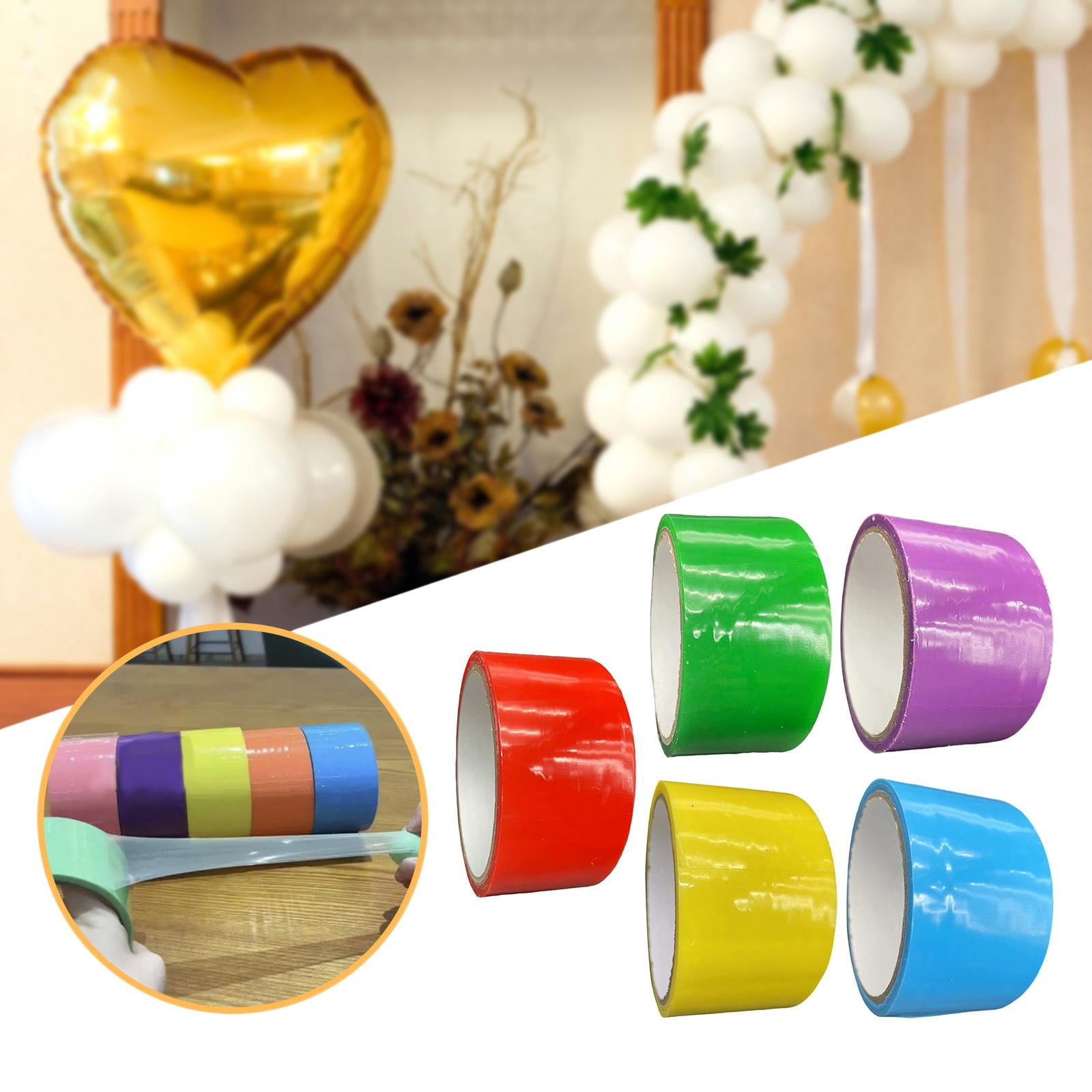 5 Rolls of Funny Sticky Ball Tapes Sticky DIY Multicolor Balls Tape for ...
