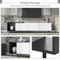 85 Inch TV Stand with Storage Drawer and Open Shelves, Modern White ...