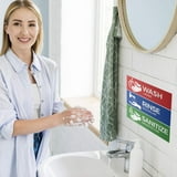WASH, Rinse, SANITIZE Stickers, 2.75" X 9", 1 of Each Sticker - Walmart.com