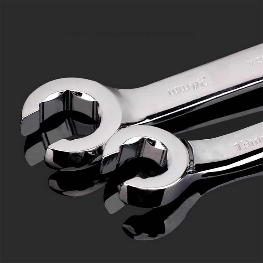 5pcs Metric 6 Point Flare Nut Wrench Set W Wrench Organizer Case Hand