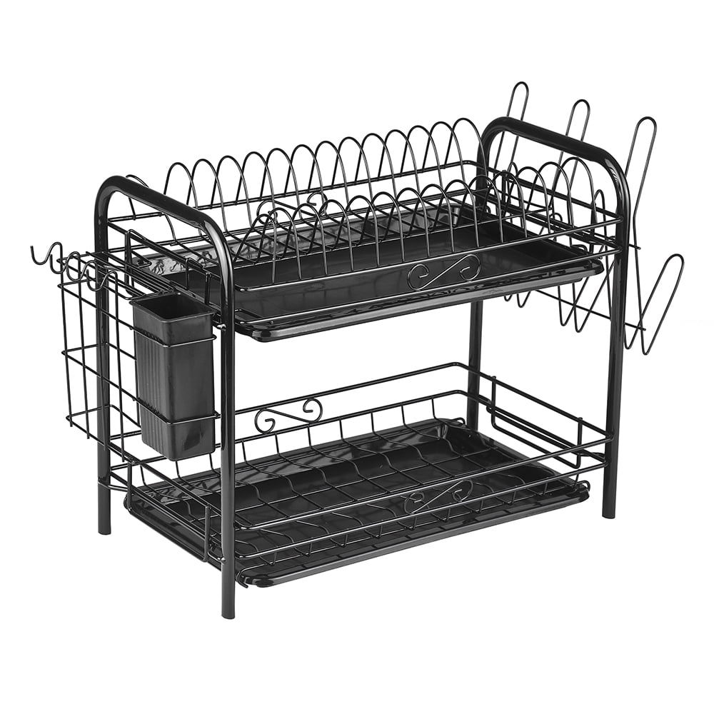 Click here for Zootealy 2-Tier Rustproof Dish Drying Rack Carbon... prices
