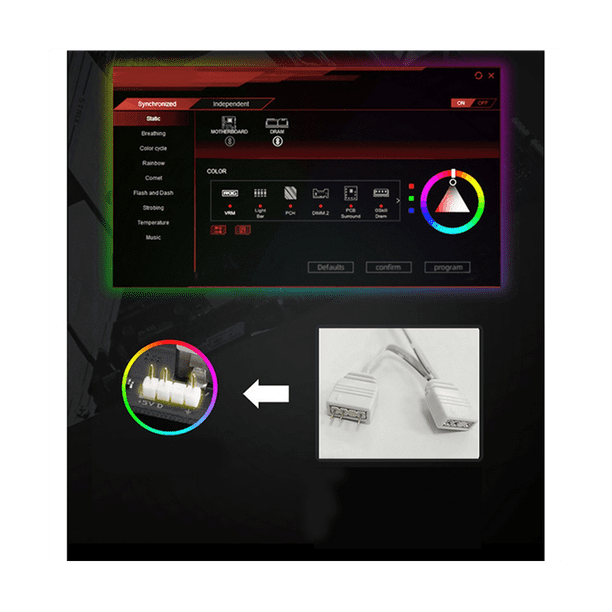 Case Fan ARGB Blocks Color Triple Package Silent Pwm Temperature ...