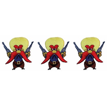 Looney Tunes Yosemite Sam Embroidered Iron On Patch Set of 3 Patches ...