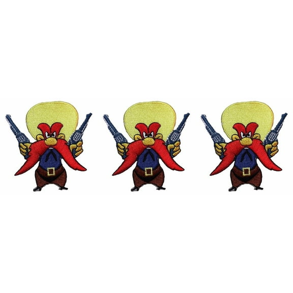 Looney Tunes Yosemite Sam Embroidered Iron On Patch Set of 3 Patches ...