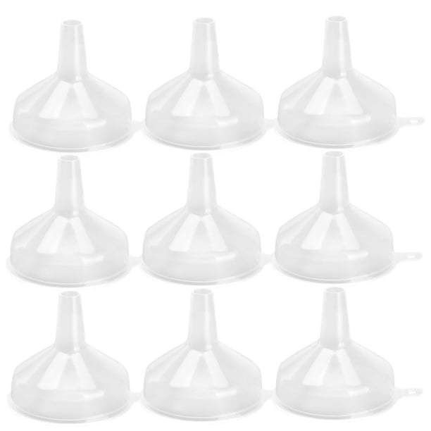 50pcs Mini Plastic Filling Empty Bottle Tools Small Funnels Transfer ...