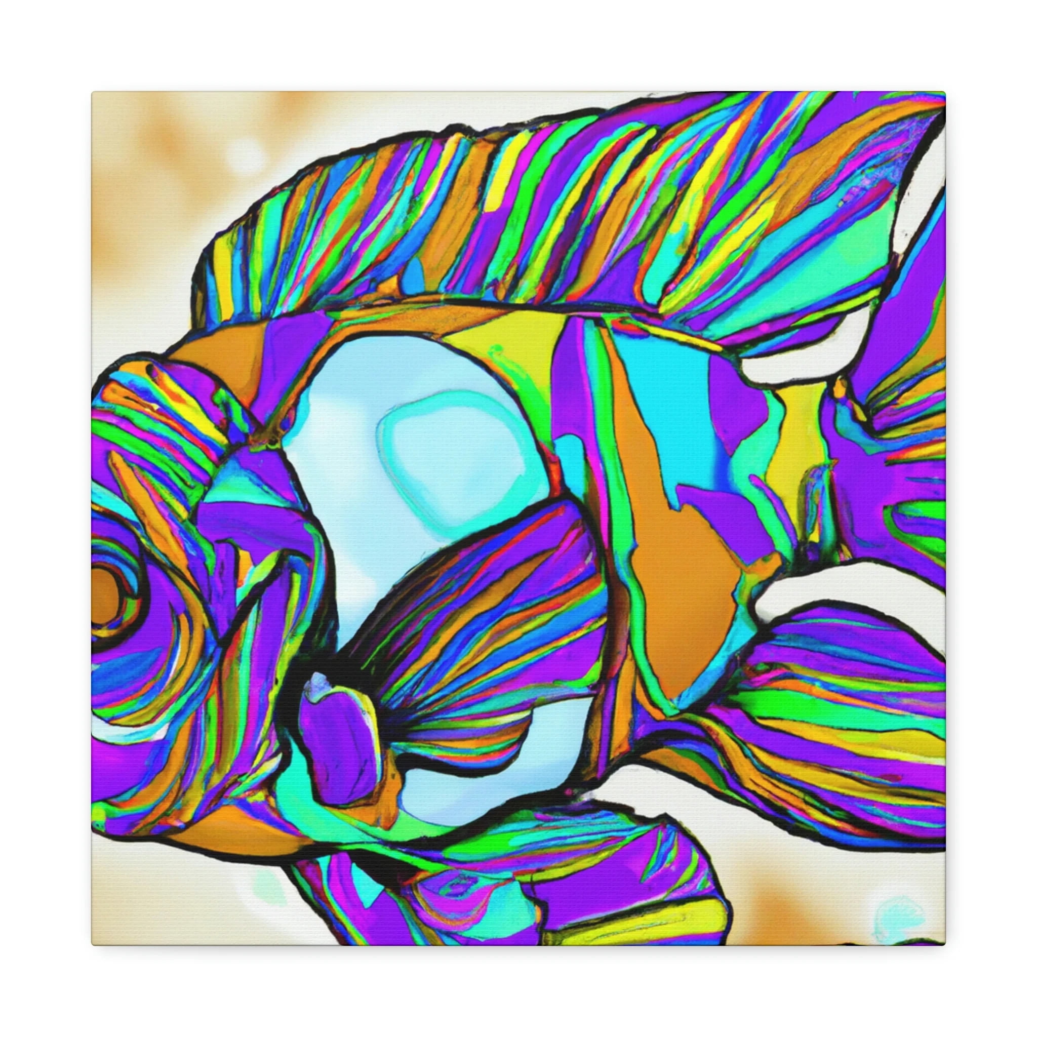 Rainbow Fish Pop Art - Canvas - Walmart.com