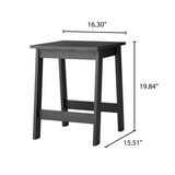 Mainstays Small Square Wood Side Table, Black Finish, 16 to 19.92 ...