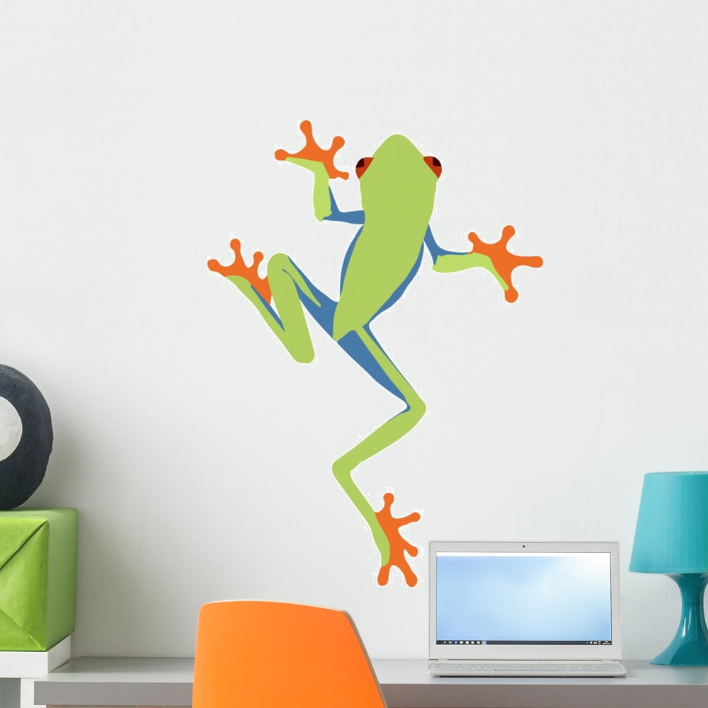 Red-eyed Tree Frog Cartoon Wall Mural by Wallmonkeys Peel and Stick ...