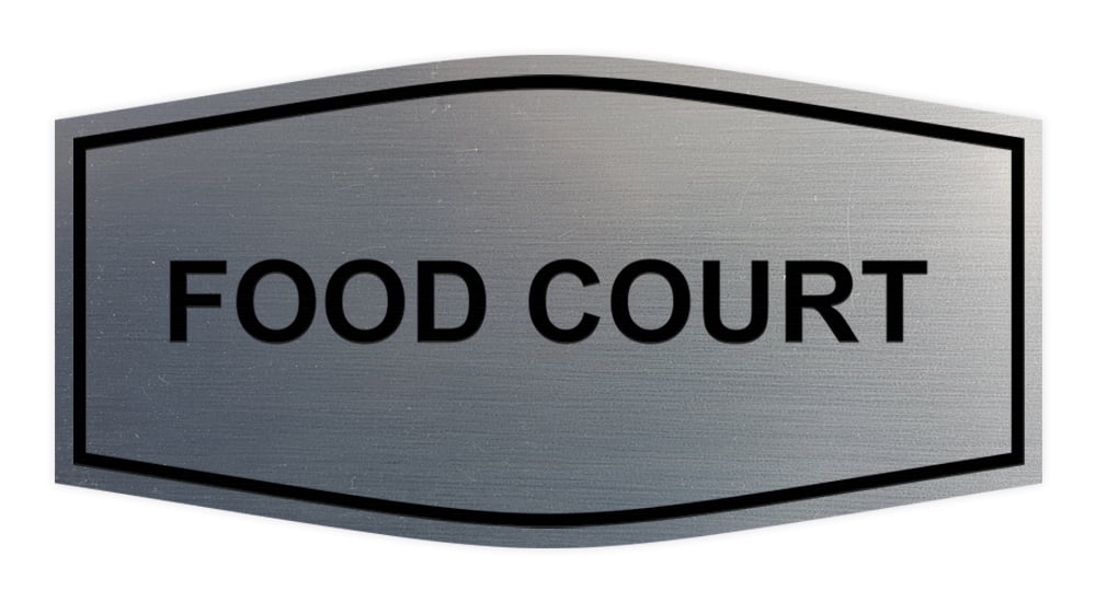 Signs ByLITA Fancy Food Court Sign (Brushed Silver) - Small - Walmart.com