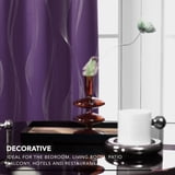 Deconovo Silver Wave Foil Printed Room Darkening Curtains, Window ...