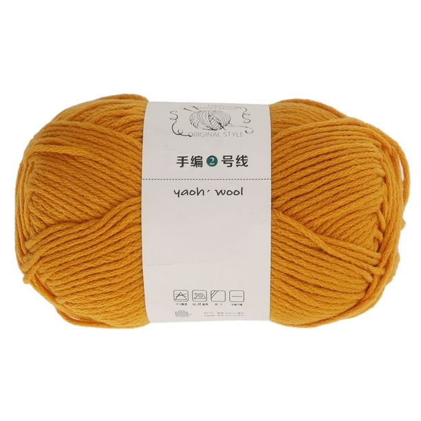 Crochet Cotton Yarn, DIY Hand Made Wool Autumn Yellow Crochet Yarn ...