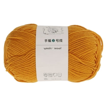Crochet Cotton Yarn, DIY Hand Made Wool Autumn Yellow Crochet Yarn ...