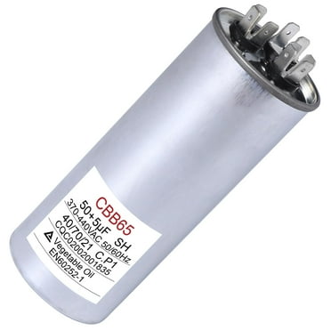 ONE Power 45/5-MFD, 370V or 440V Dual Run A/C Capacitor 45+5 uF CBB65B ...