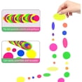 120feet UV Round Dot Paper Neon Garland Neon Streamers Decorations UV ...