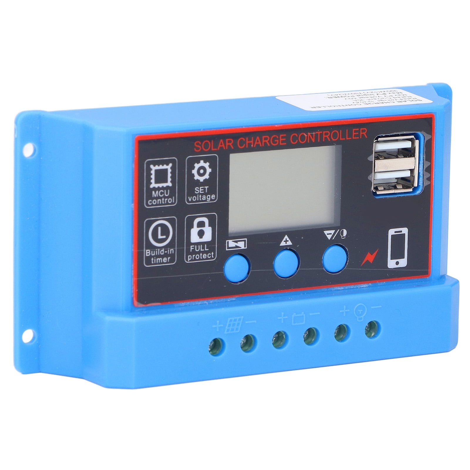 Controlador Solar PWM Jadeshay Controlador de Carga de Panel Solar LCD ...