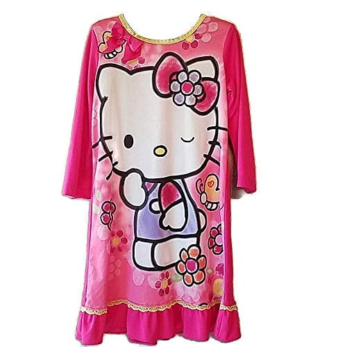 Hello Kitty Girl's Pink Satin Nightgown, Gown, Size XS 4/5 - Walmart.com