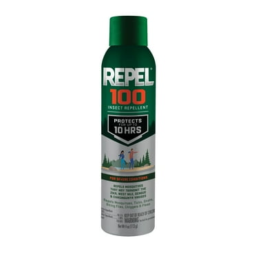 Repel 100 Insect Repellent Aerosol Spray, 98% DEET 10-Hour Protection ...